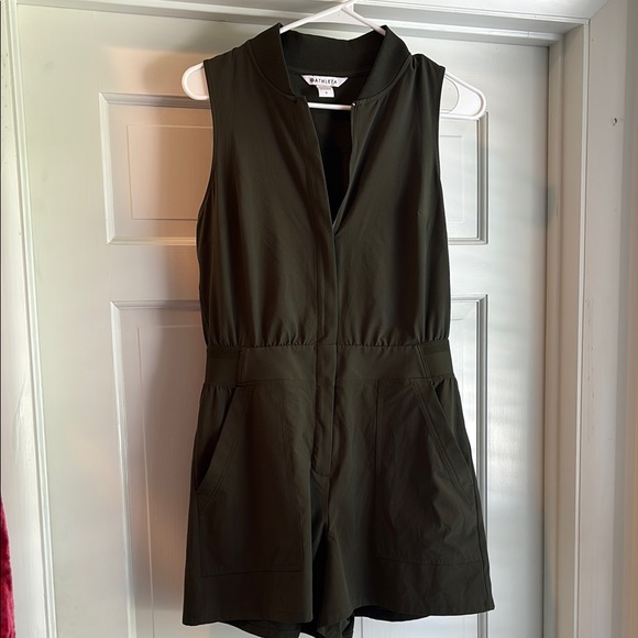 Athleta | Pants & Jumpsuits | Athleta Brooklyn Romper Olive Green ...